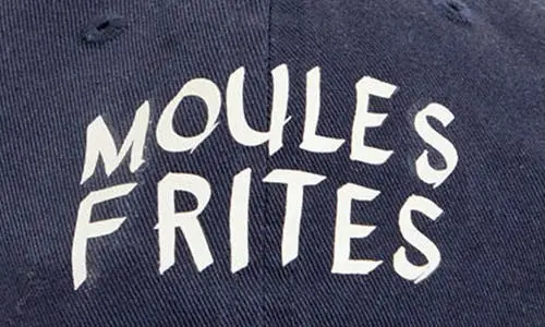 Clare V. Moules Frites Embroidered Baseball Cap