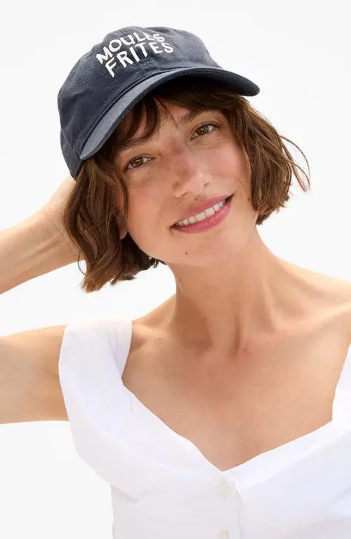 Clare V. Moules Frites Embroidered Baseball Cap