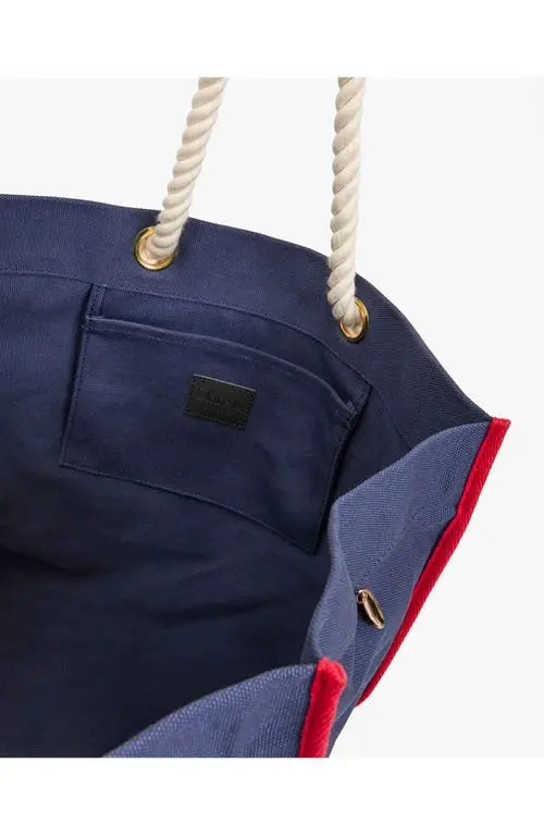 Clare V. Beach Marine Canvas Tote