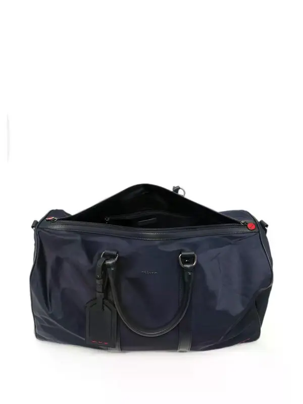 Kiton Leather Trimmed Holdall - Blue