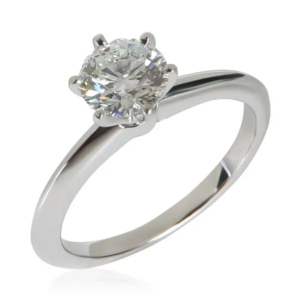 Tiffany & Co. 0.84 Ct Round Brilliant Diamond Solitaire Engagement Ring