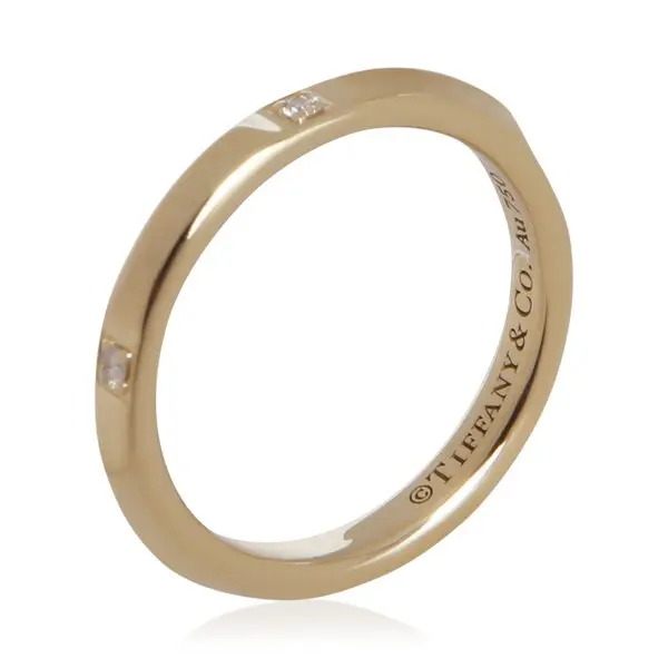 Tiffany & Co. Yellow Gold Diamond True Band