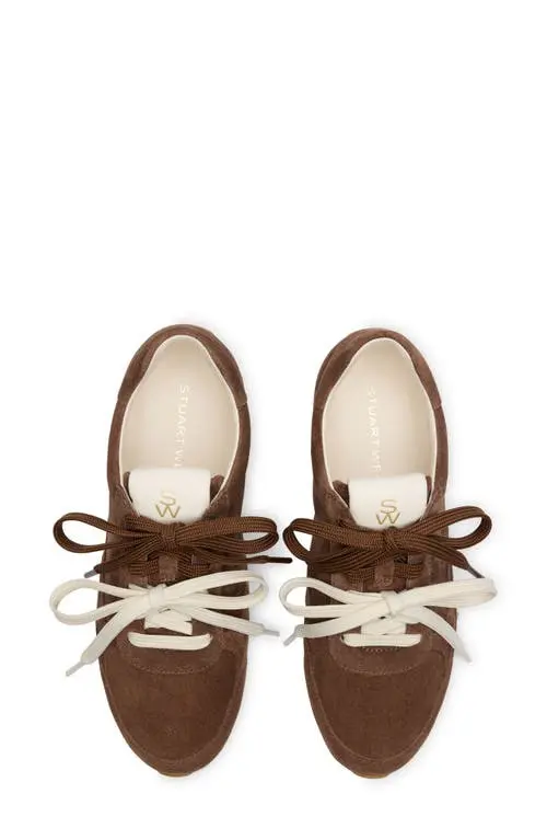 STUART WEITZMAN Bond Sport Leather Sneaker - Cigar