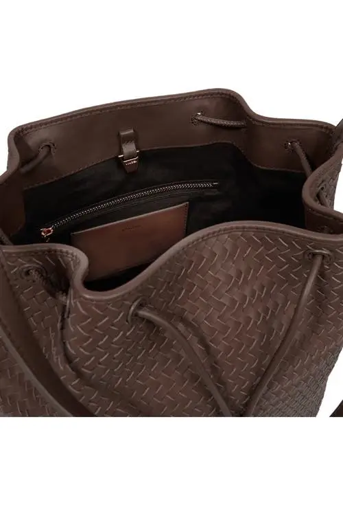 Vince Sarai Woven Leather Bucket Bag