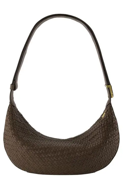Vince Small Eris Woven Leather Hobo Bag