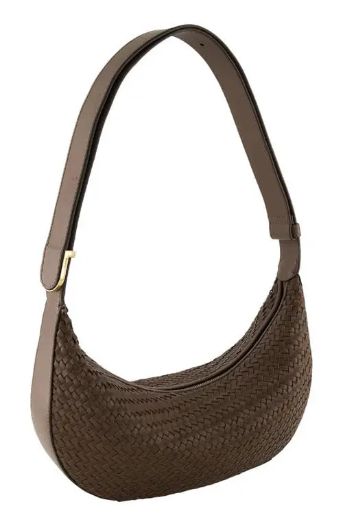 Vince Small Eris Woven Leather Hobo Bag