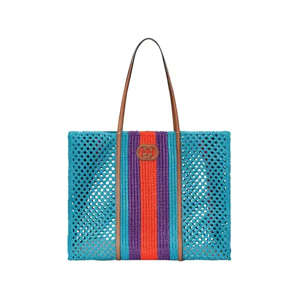 Gucci Large Interlocking G Tote Bag 'light - Blue