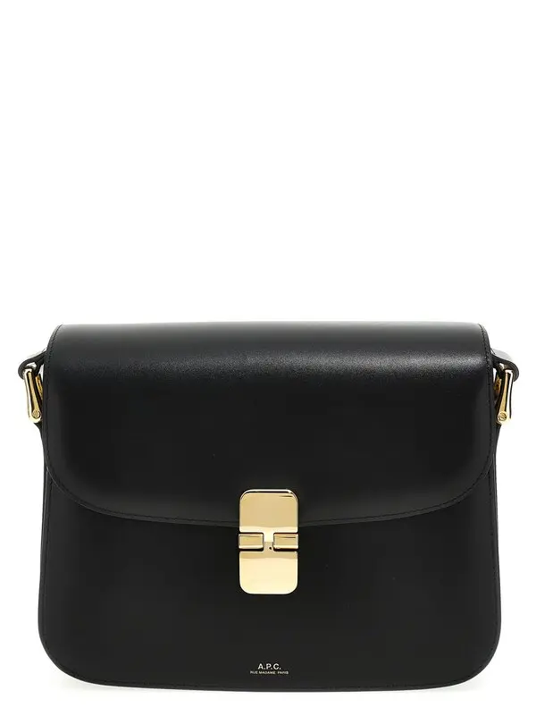A.p.c. Grace Leather Crossbody Bag - Black