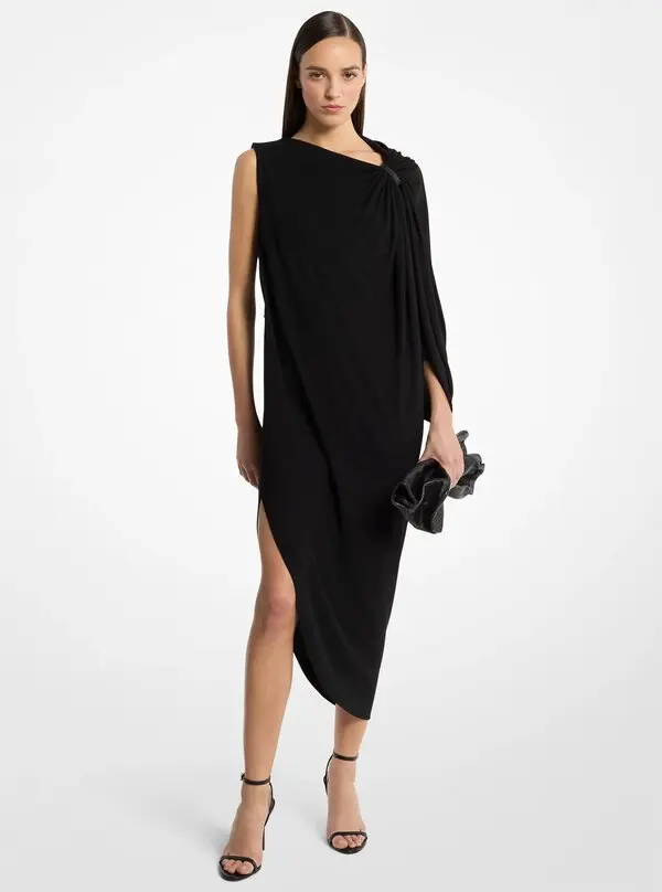 Michael Kors One-shoulder Matte Jersey Dress