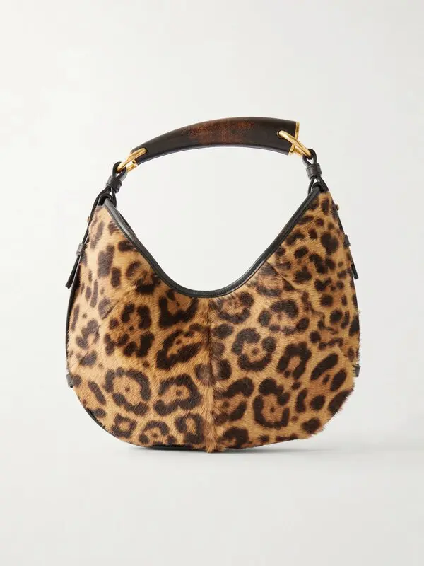 Saint Laurent Mombasa Leopard-print Calf Hair Shoulder Bag - Multi