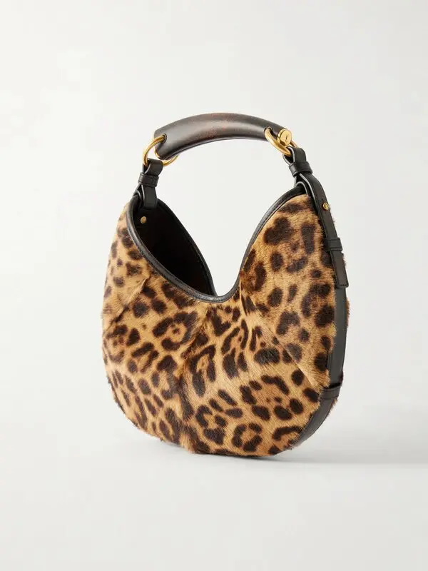 Saint Laurent Mombasa Leopard-print Pony Hair Shoulder Bag - Multi