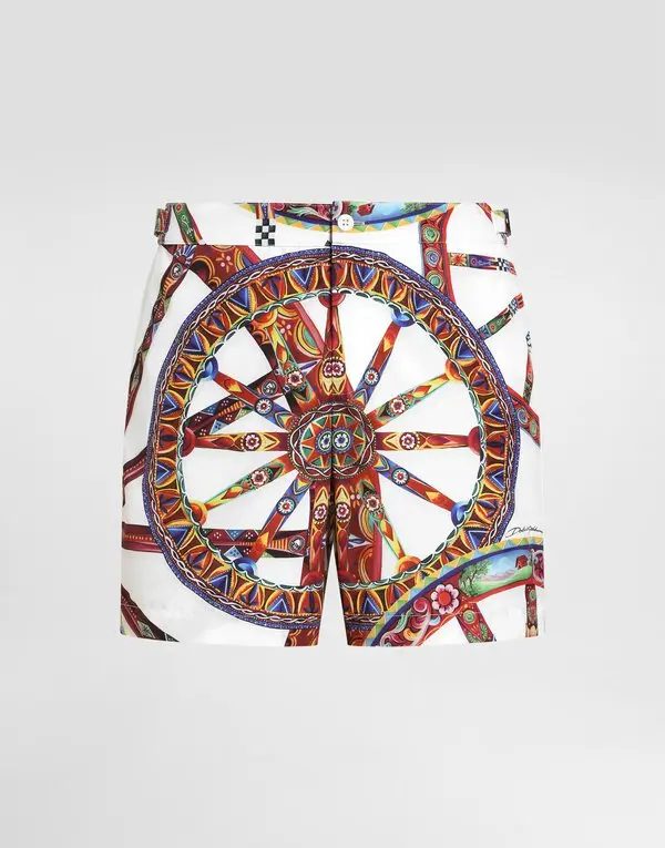 Dolce & Gabbana Carretto-print Swim Boxer Shorts