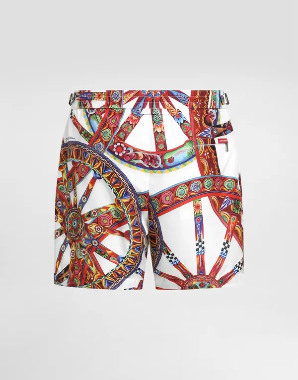 Dolce & Gabbana Carretto-print Swim Boxer Shorts