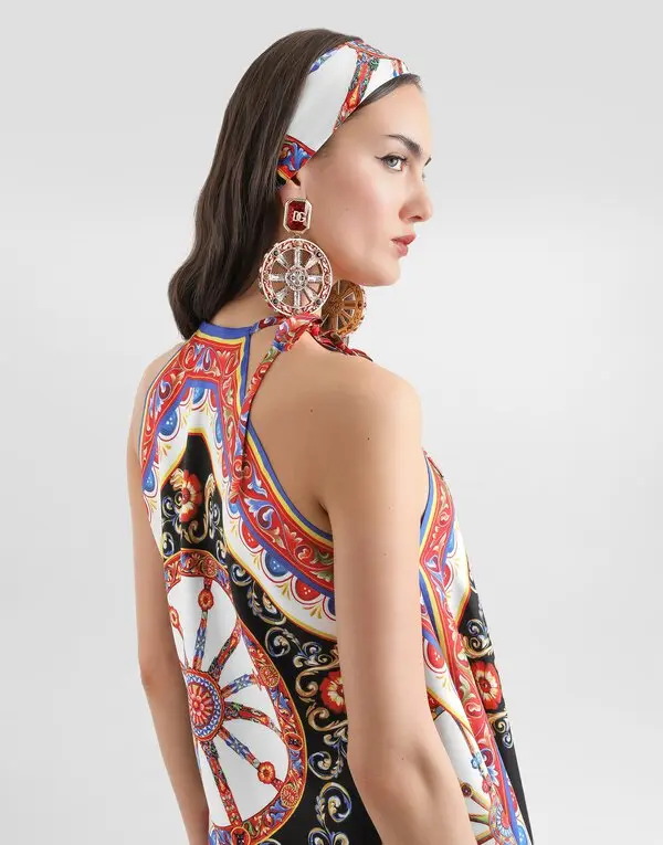 Dolce & Gabbana Carretto-print Twill Top