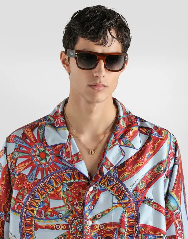 Dolce & Gabbana Carretto-print Silk Twill Shirt