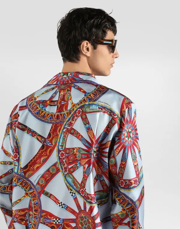 Dolce & Gabbana Carretto-print Silk Twill Shirt