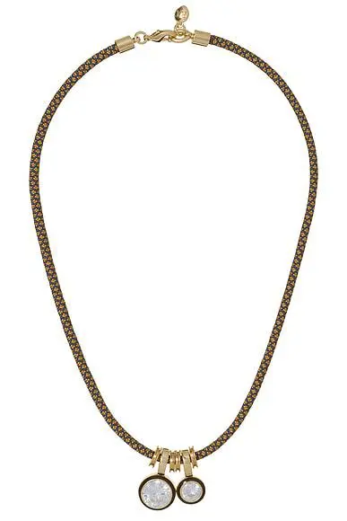 ROXANNE ASSOULIN Cubic Drop Cord Necklace - Diamond