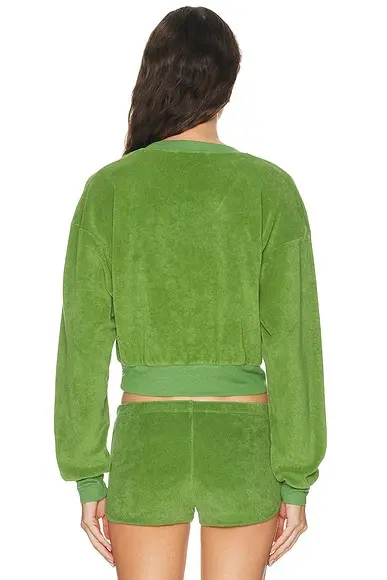 Eterne Cropped V-neck Sweatshirt