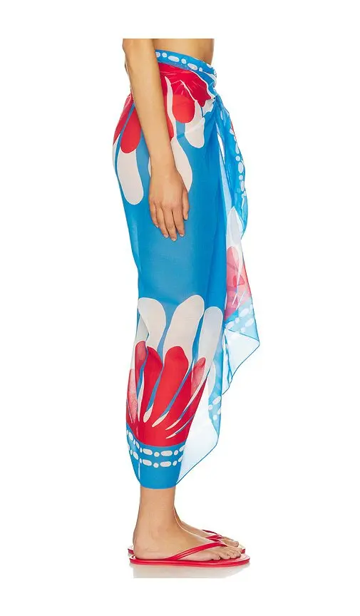 CALA DE LA CRUZ Luana Sarong In Blue,red