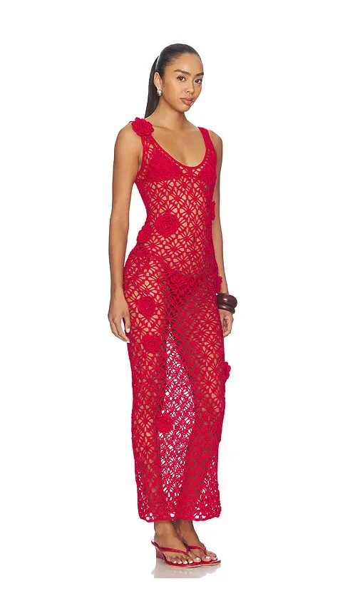 MORE TO COME Tiria Crochet Maxi Dress