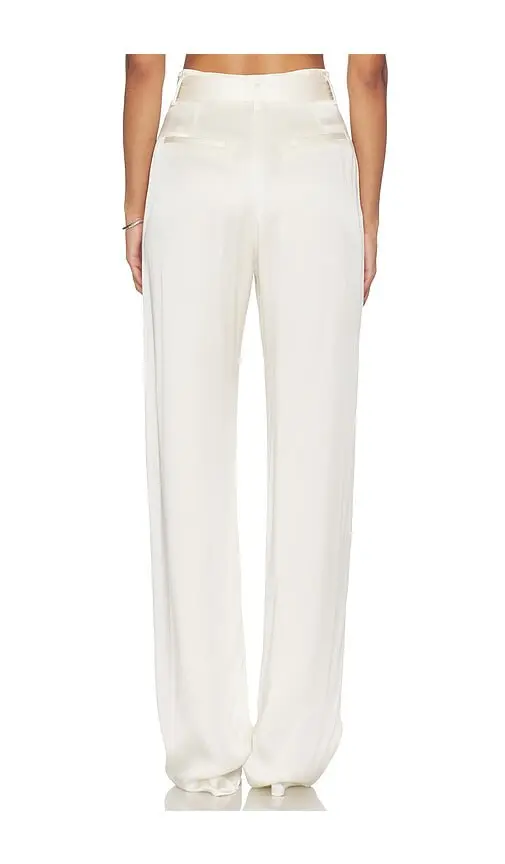 Lapointe High Waisted Belted Pant In White