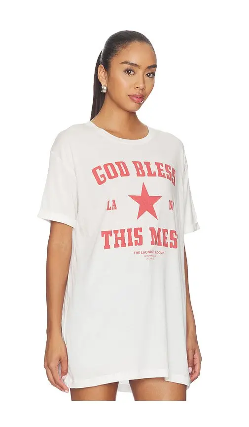 THE LAUNDRY ROOM God Bless This Mess Oversized Tee
