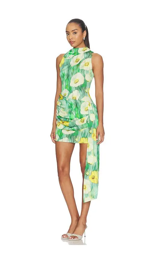 CURAAE BY ELLIATT Lilia Highneck Mini Dress In Multi