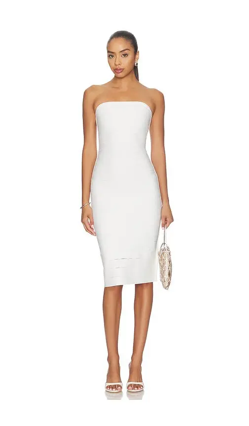 Herve Leger The Cassidy Dress In White