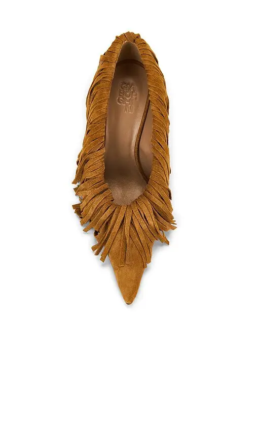 GIA BORGHINI Amelia Fringe Heel In Tan
