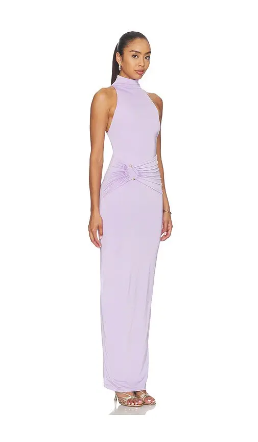 NOOKIE Petra High-neck Maxi Dress In Purple