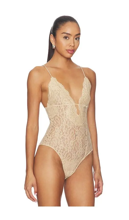Ronny Kobo Lace Bodysuit - Tan
