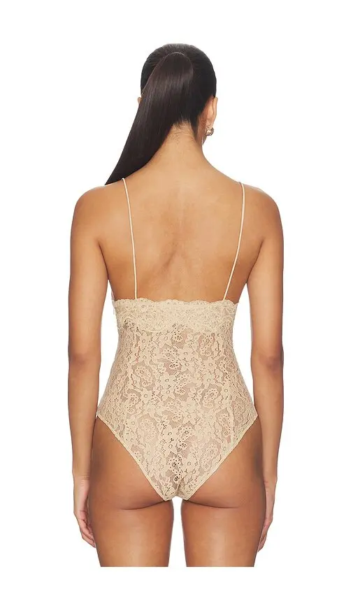 Ronny Kobo Lace Bodysuit - Tan
