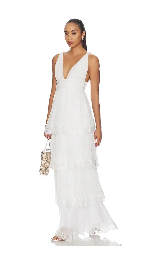 SABINA MUSAYEV Ribbed Crepe Gown