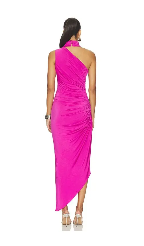 Amanda Uprichard Asymmetrical Ruched One Shoulder Dress