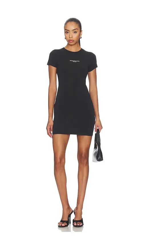 Alexander Wang Fitted Mini Dress With Logo Print
