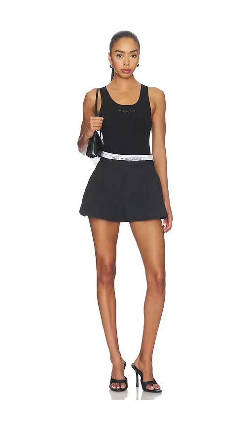 Alexander Wang Racer Tank With Jacquard Logo