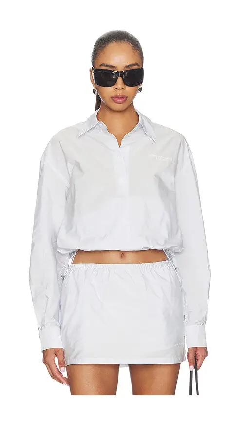 Alexander Wang Cropped Shirt With Bungee Hem