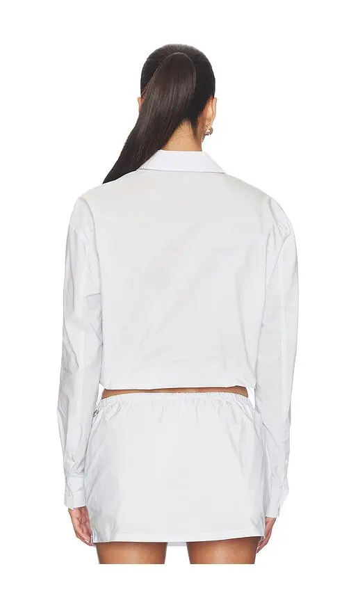 Alexander Wang Cropped Shirt With Bungee Hem