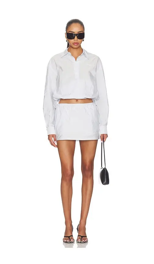 Alexander Wang Cropped Shirt With Bungee Hem