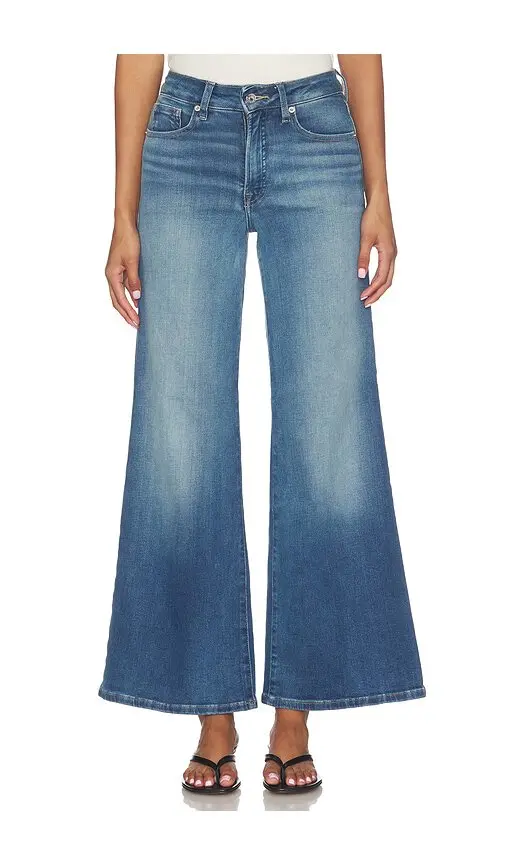 Good American Soft Tech High Palazzo Ankle Jeans