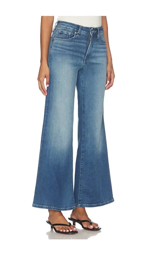 Good American Soft Tech High Palazzo Ankle Jeans