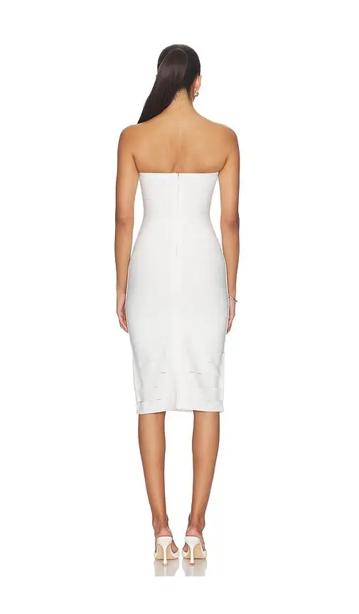 Herve Leger The Cassidy Dress Strapless Bandage Sheath Dress