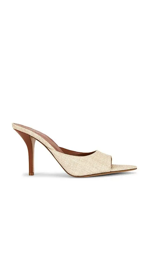 GIA BORGHINI Raffia Stiletto Heel Mules