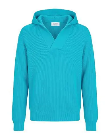 LANEUS Sweater Turquoise Size Merino Wool, Cashmere