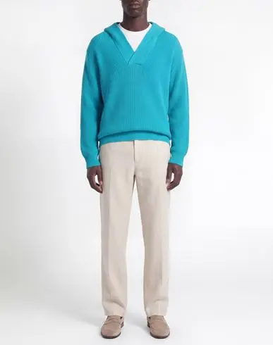 LANEUS Sweater Turquoise Size Merino Wool, Cashmere