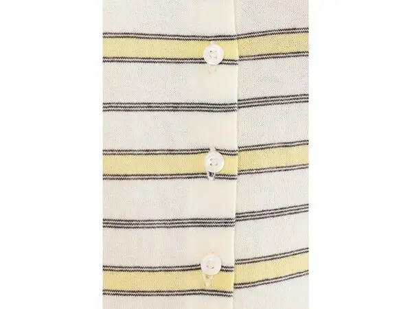 Vince Striped 3/4 Sleeve Cardigen Sweater Dandelion Combo