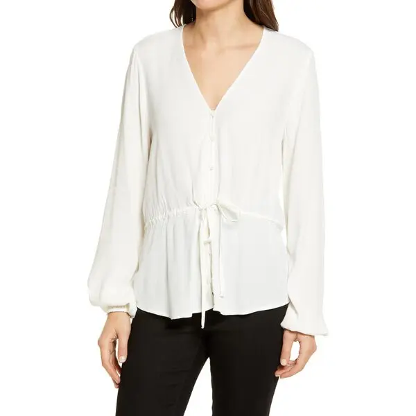 Chelsea28 Tie Waist Blouse - Ivory