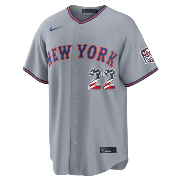Nike Juan Soto New York Mets Usa 250 Mlb Stadium Jersey - Grey