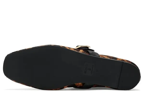 Schutz Vick Buckle Flat Shoes Warm Toffee - Gray