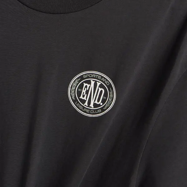 END. Sports And Leisure Club Graphic T-shirt - Cinder Black